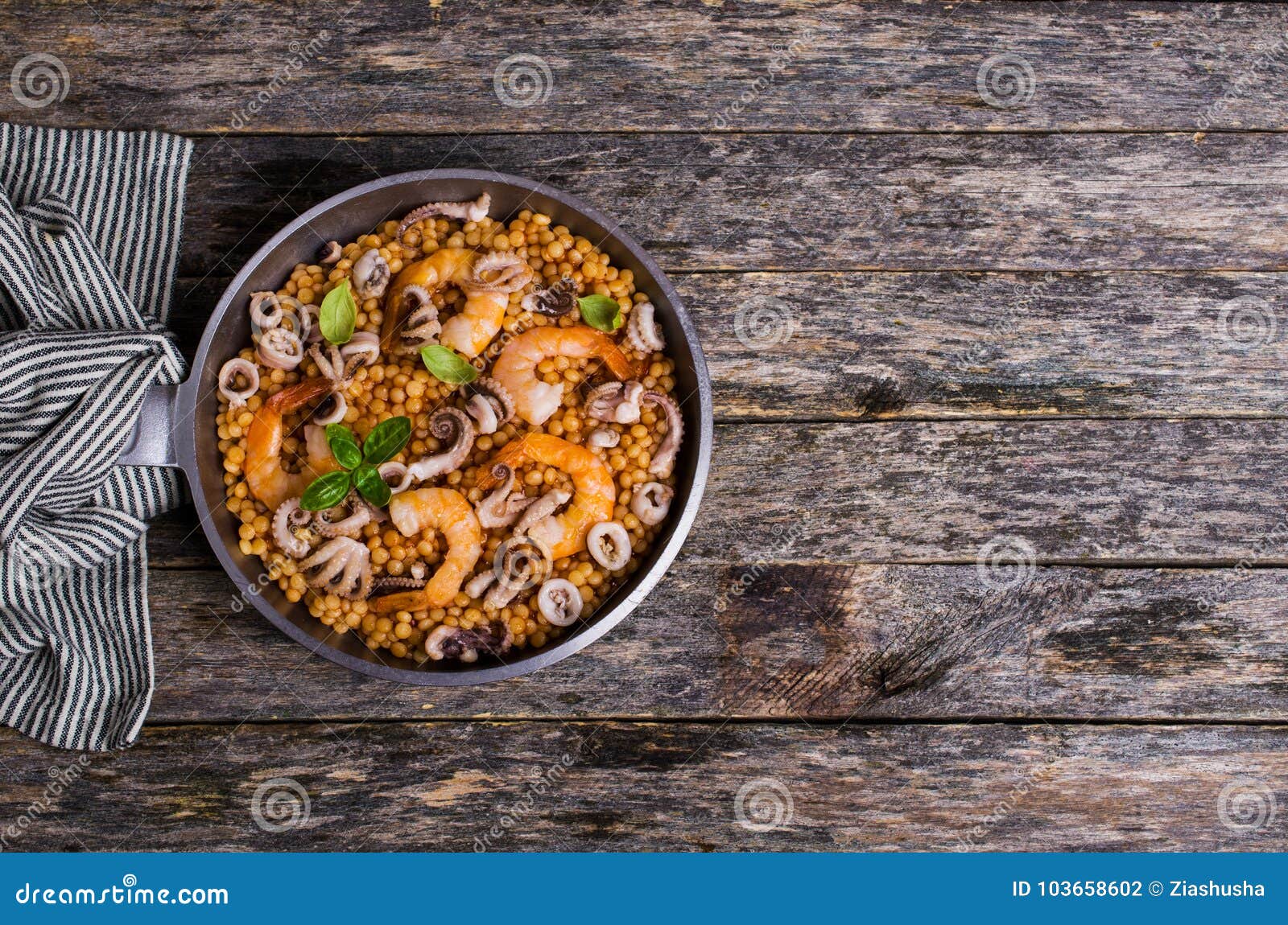 Seafood with shallow paste stock photo. Image of dinner - 103658602