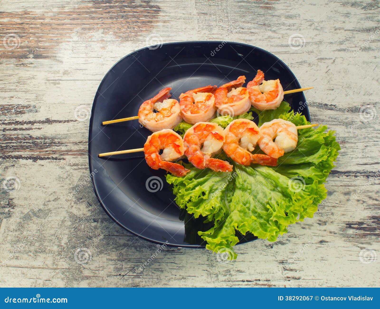 Seafood shashlik stock image. Image of cube, japanese - 38292067