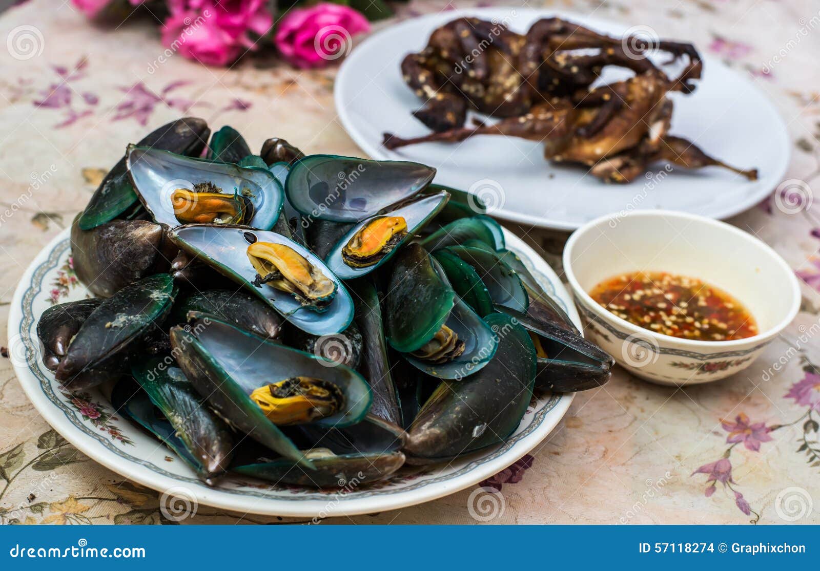 Seafood stock photo. Image of served, food, yummy, restuarant - 57118274