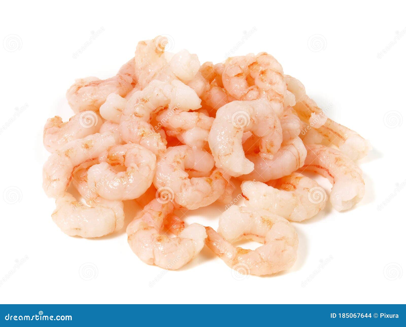 Seafood - Small Shrimp - Shrimps Isolated on White Background Stock ...