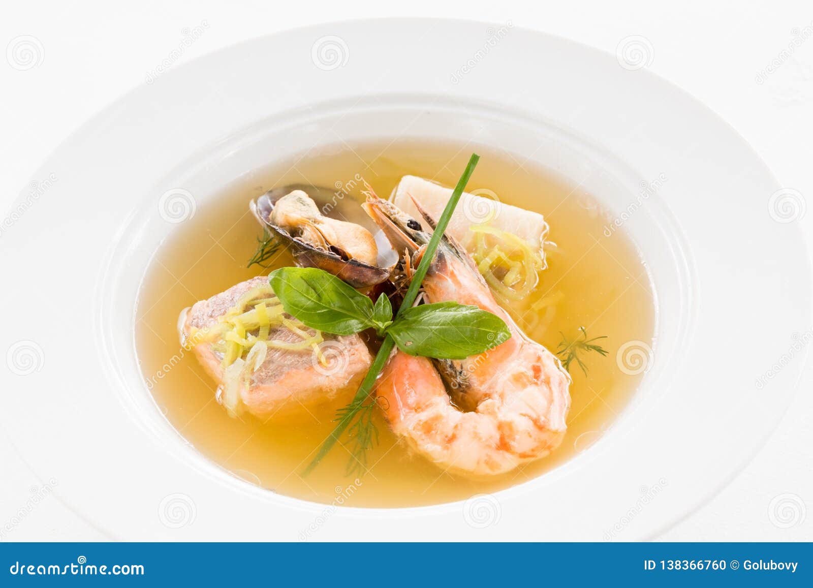 Seafood Soup Recipe Assorted Shellfish Plate Stock Photo - Image of ...