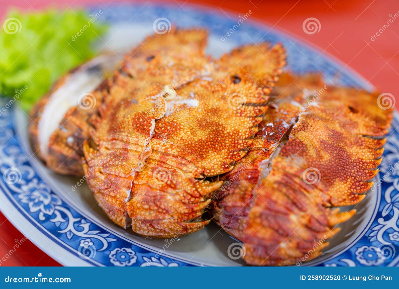 Steamed Scyllarides Latus Dish Stock Photo - Image of boiled, cuisine ...