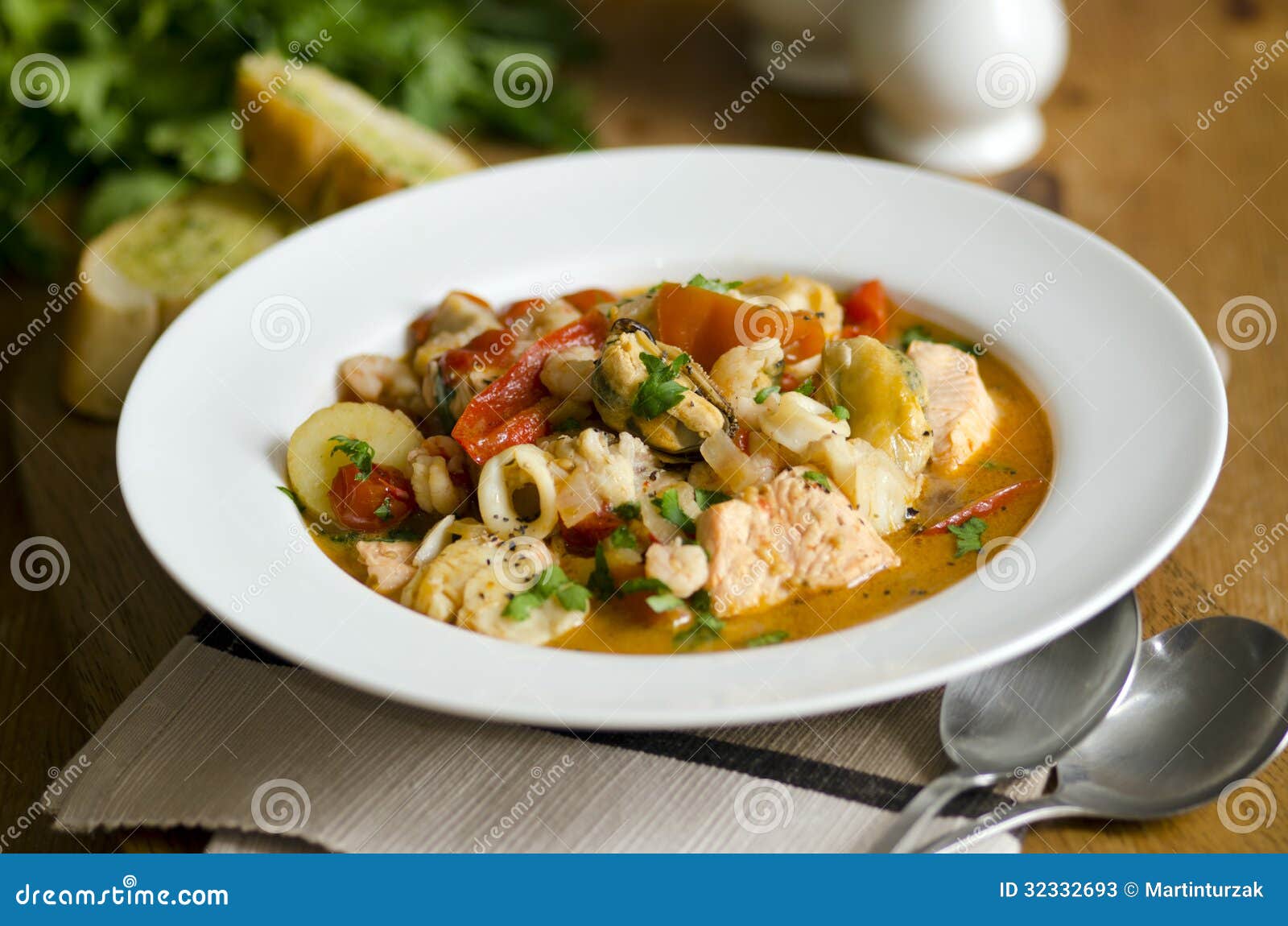 Seafood stew stock image. Image of haddock, gourmet, fish - 32332693