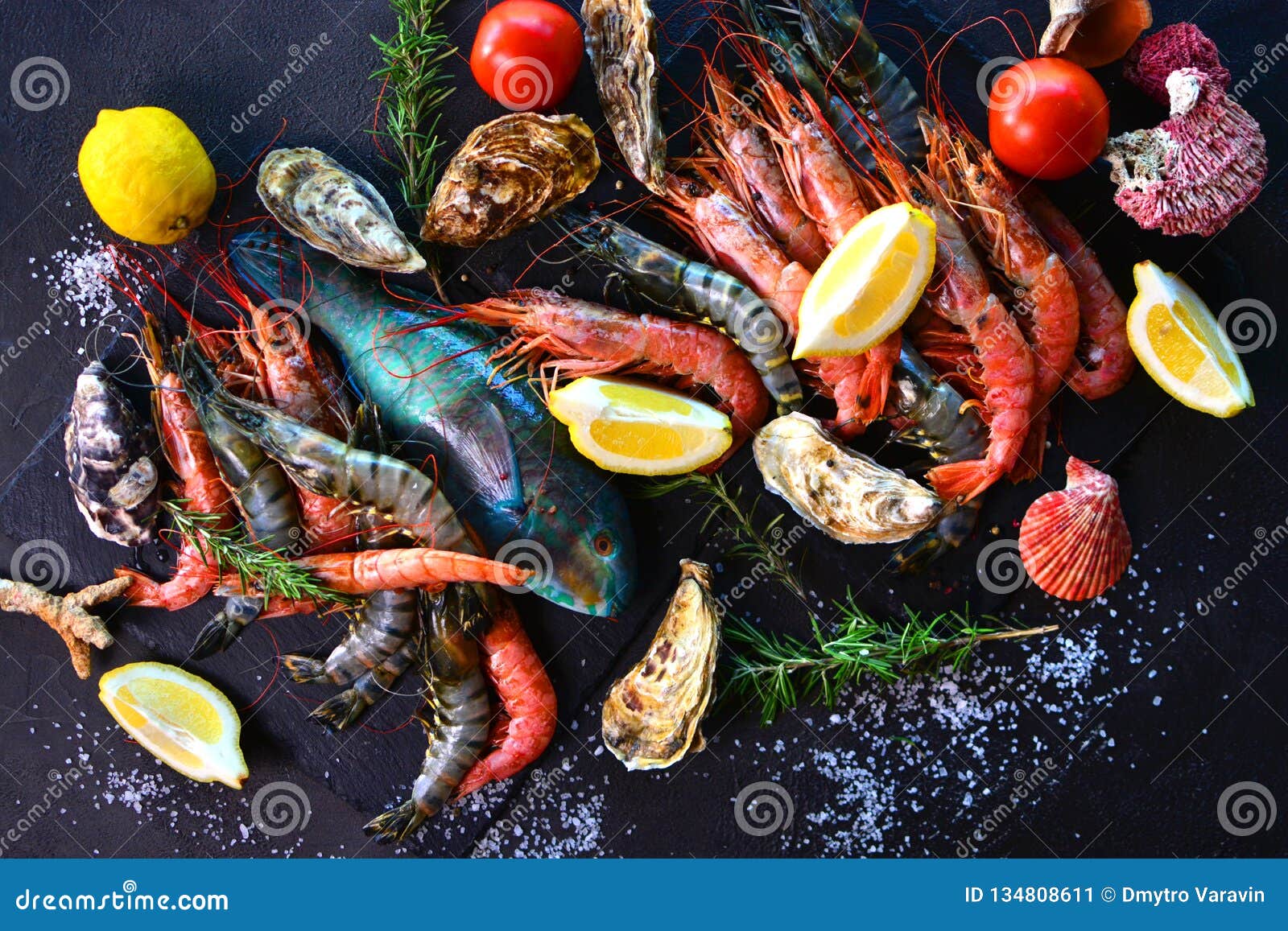 Seafood still life stock image. Image of stone, seafood - 134808611