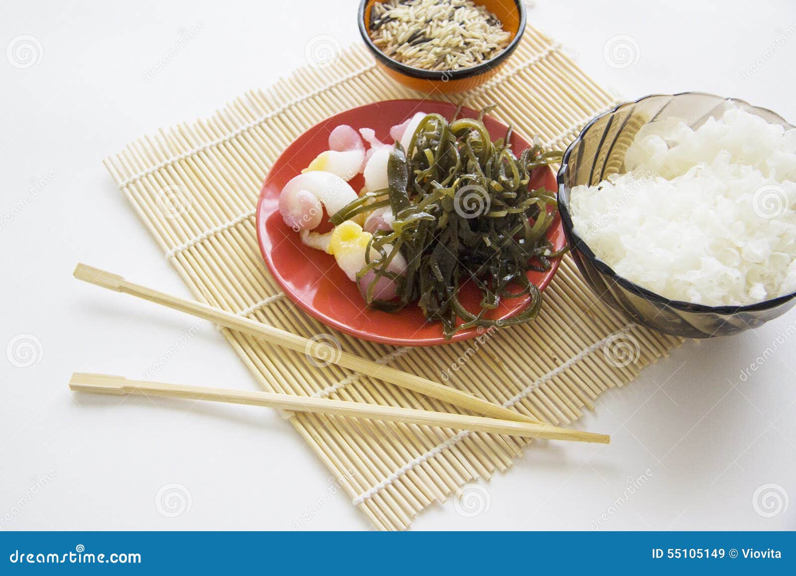 Seafood: Trepangs and Seaweed Stock Image - Image of marinated, dining ...