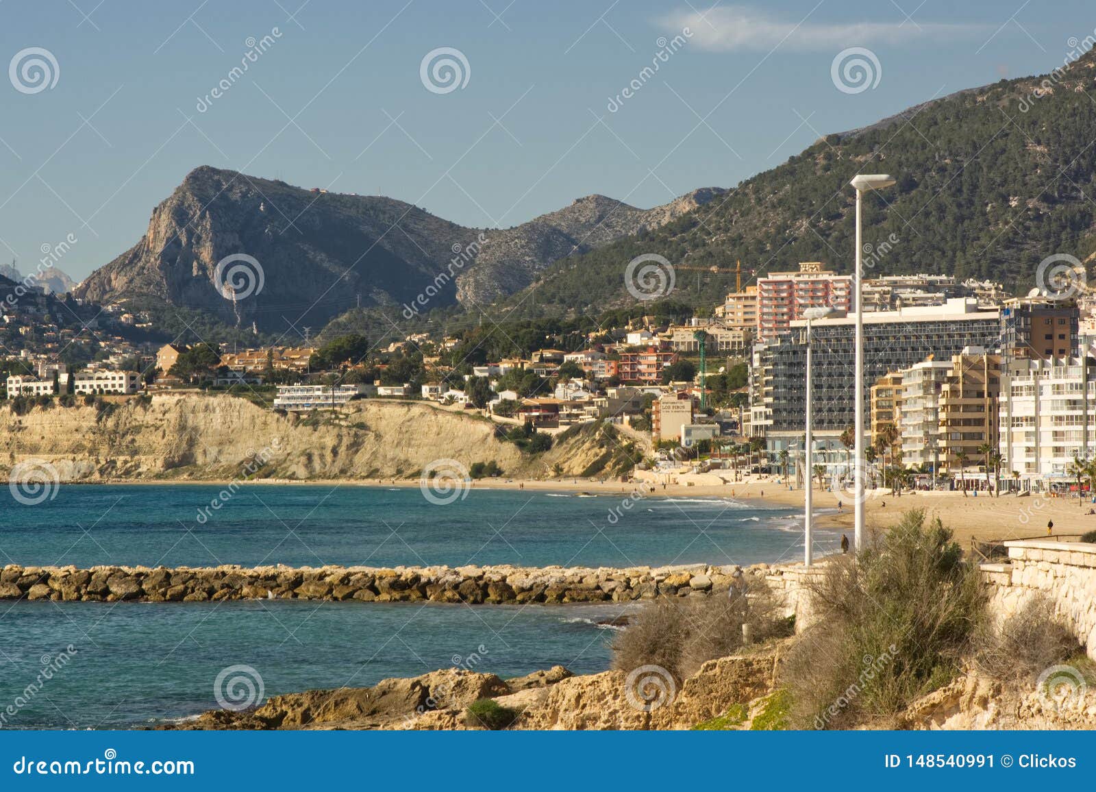 Seafront at Calpe, Spain editorial photo. Image of seafront - 148540991