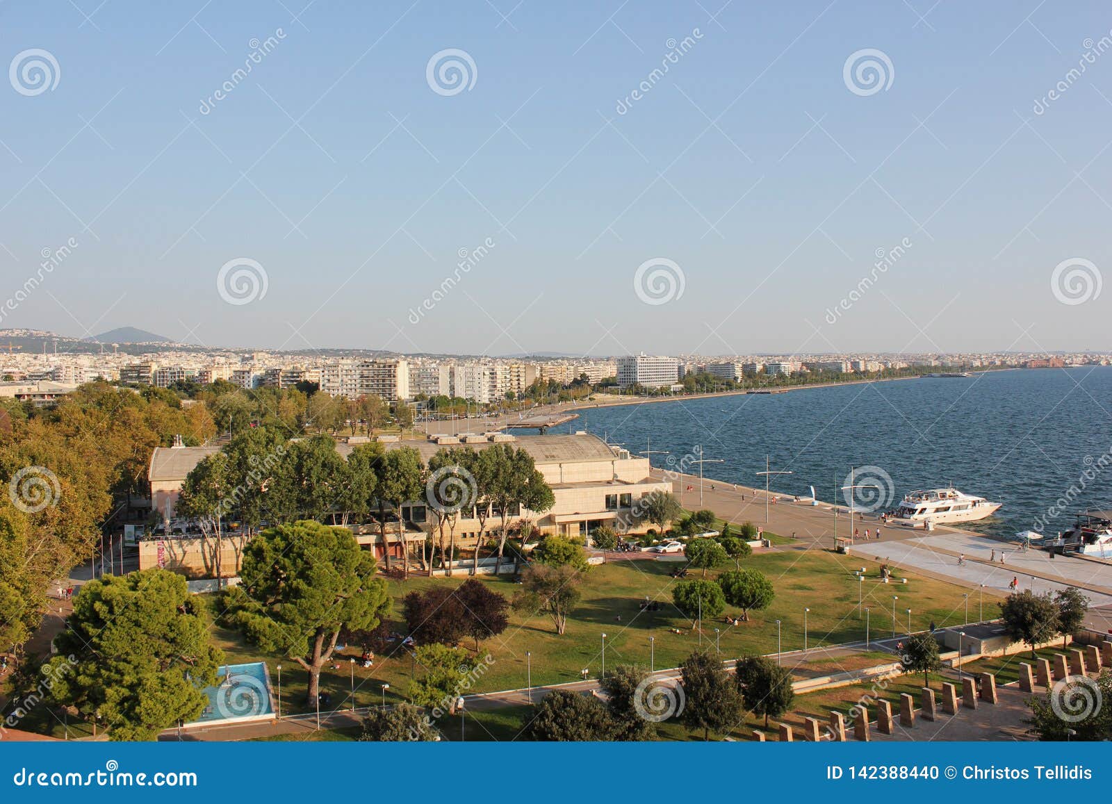The Seafront and the Harbor in Thessaloniki Greece Stock Photo - Image ...