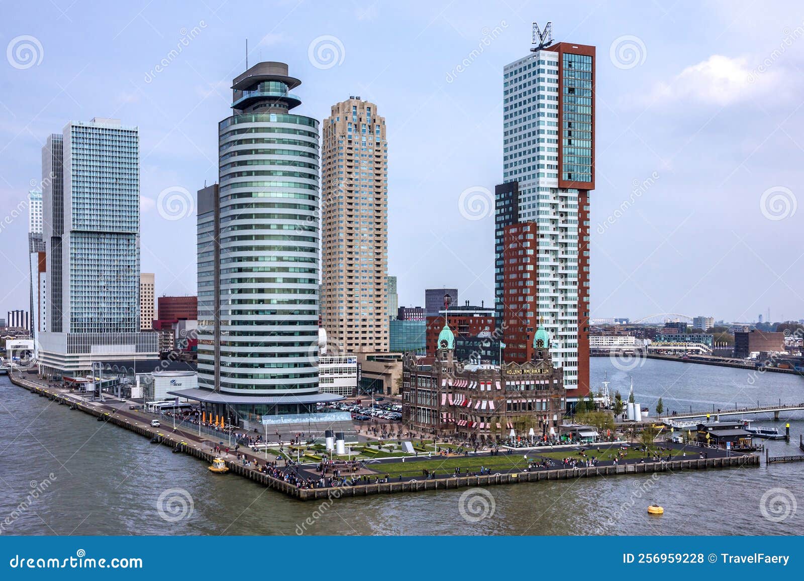 Seafront Modern Port Rotterdam Buildings, Netherlands Editorial Stock ...