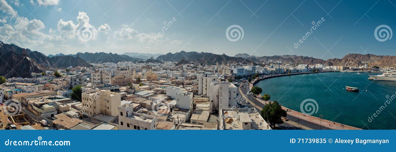 Seafront of Muscat stock image. Image of light, arabic - 71739835