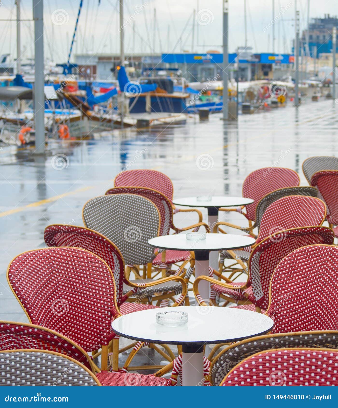 Seafront Restaurant Limassol Marina Cyprus Stock Photo - Image of ...