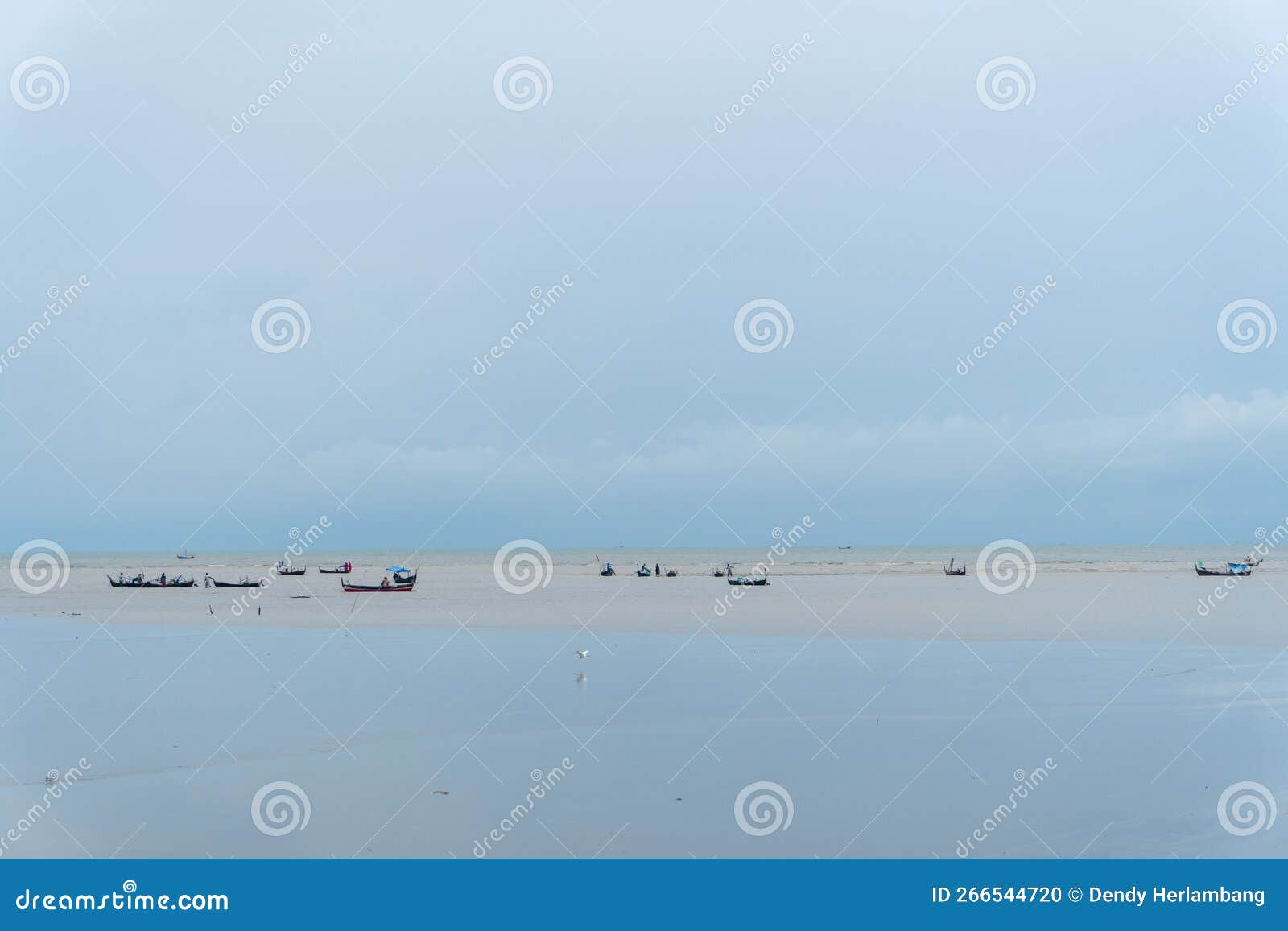 Seafront View with White Sandy Beaches in the Middle of Nature Stock ...