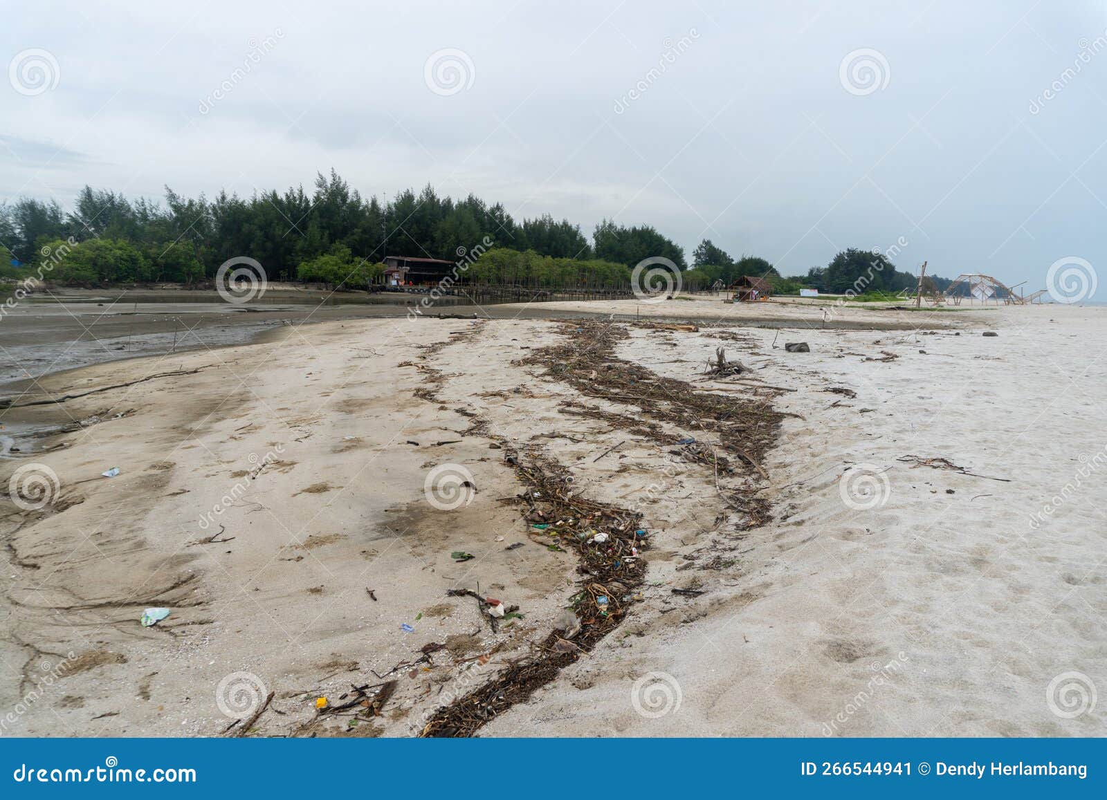 Seafront View with White Sandy Beaches in the Middle of Nature Stock ...