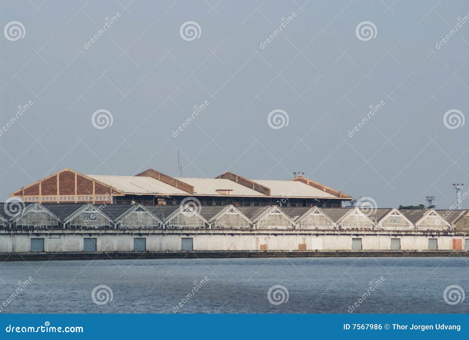 Seafront warehouses stock photo. Image of water, harbor - 7567986