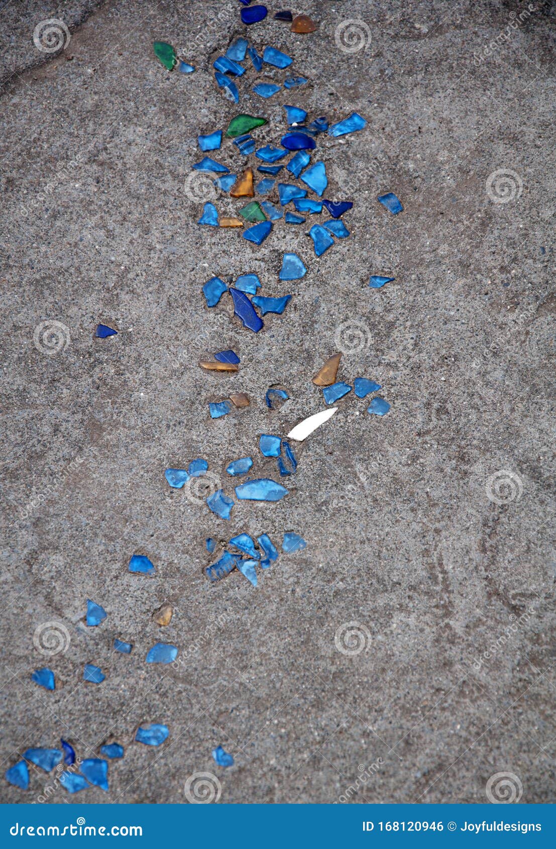 Seaglass Embedded in Concrete Stock Photo - Image of seaglass, blues ...