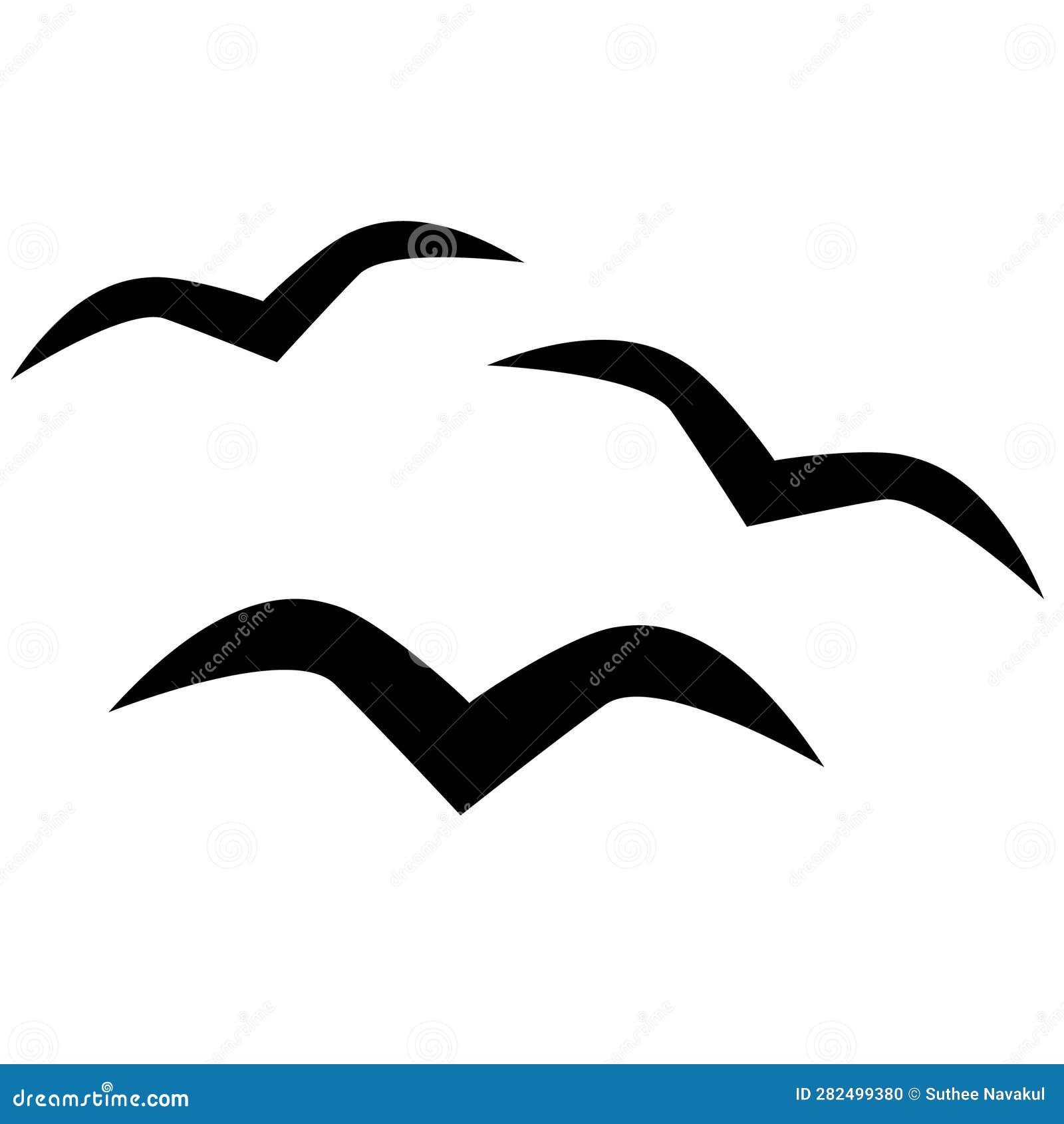 Seagull Icon. Birds Simple Sign. Flat Style Stock Illustration ...