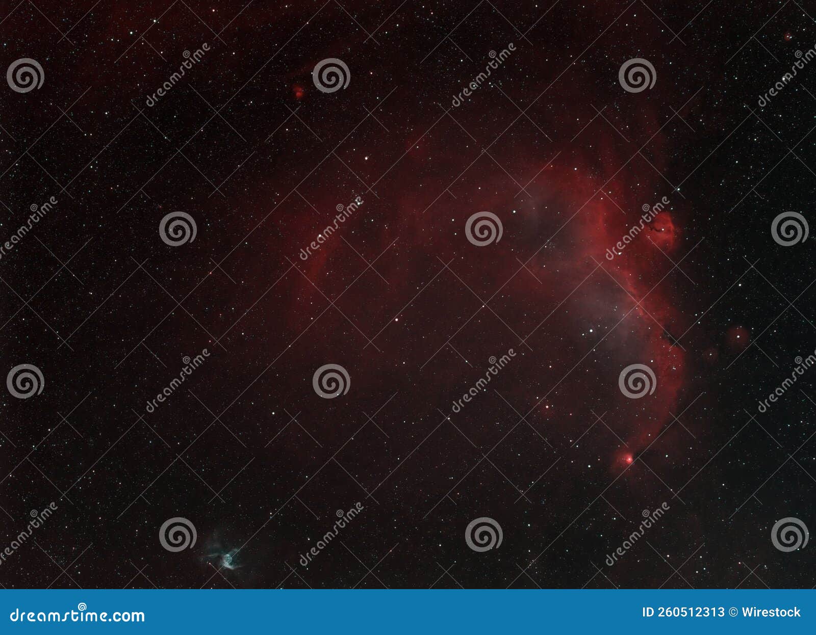 Seagull Nebula (IC 2177) in Space Viewed in the RGB Palette Stock Image ...