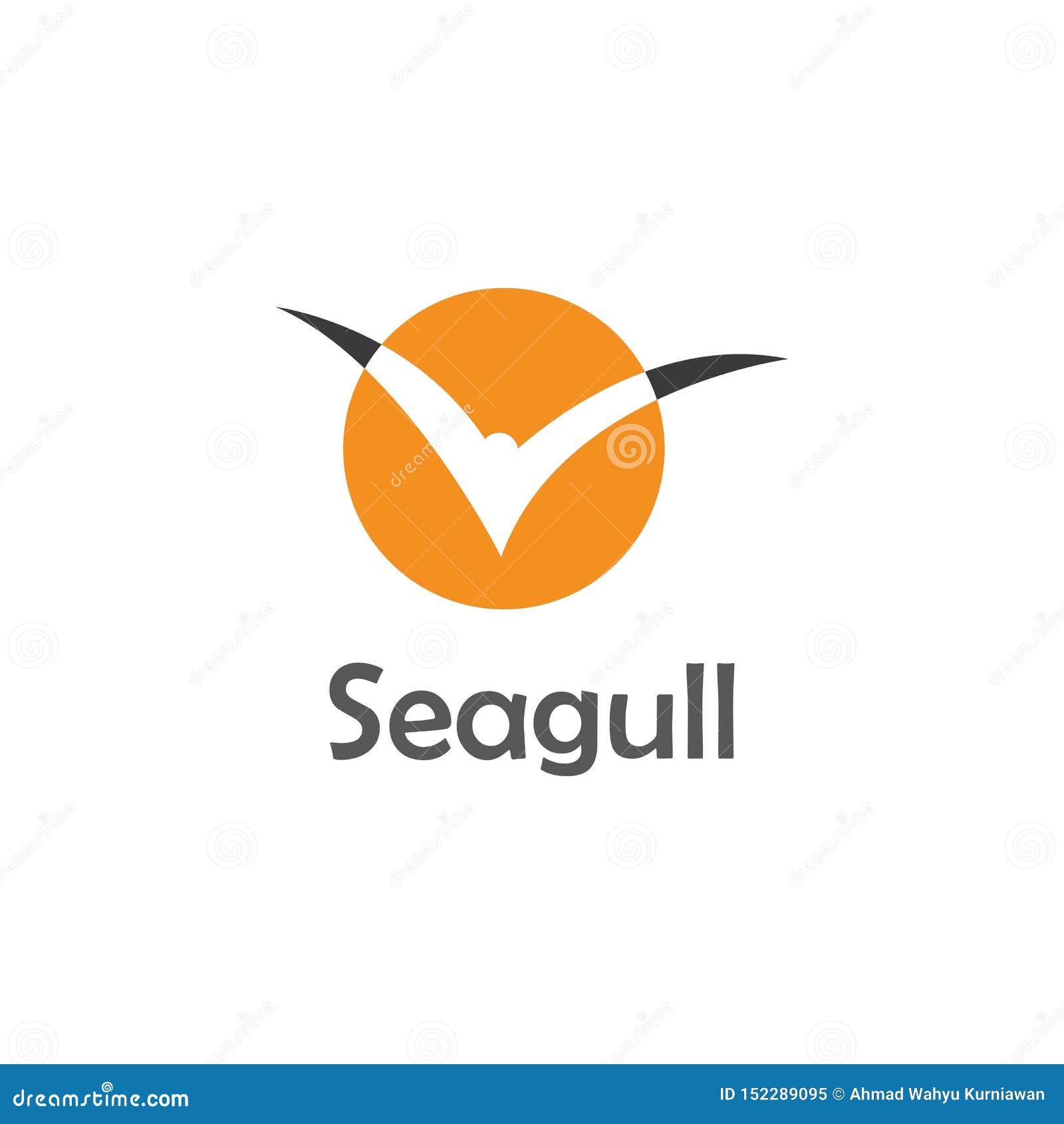 Seagull symbol and icon stock vector. Illustration of happiness - 152289095