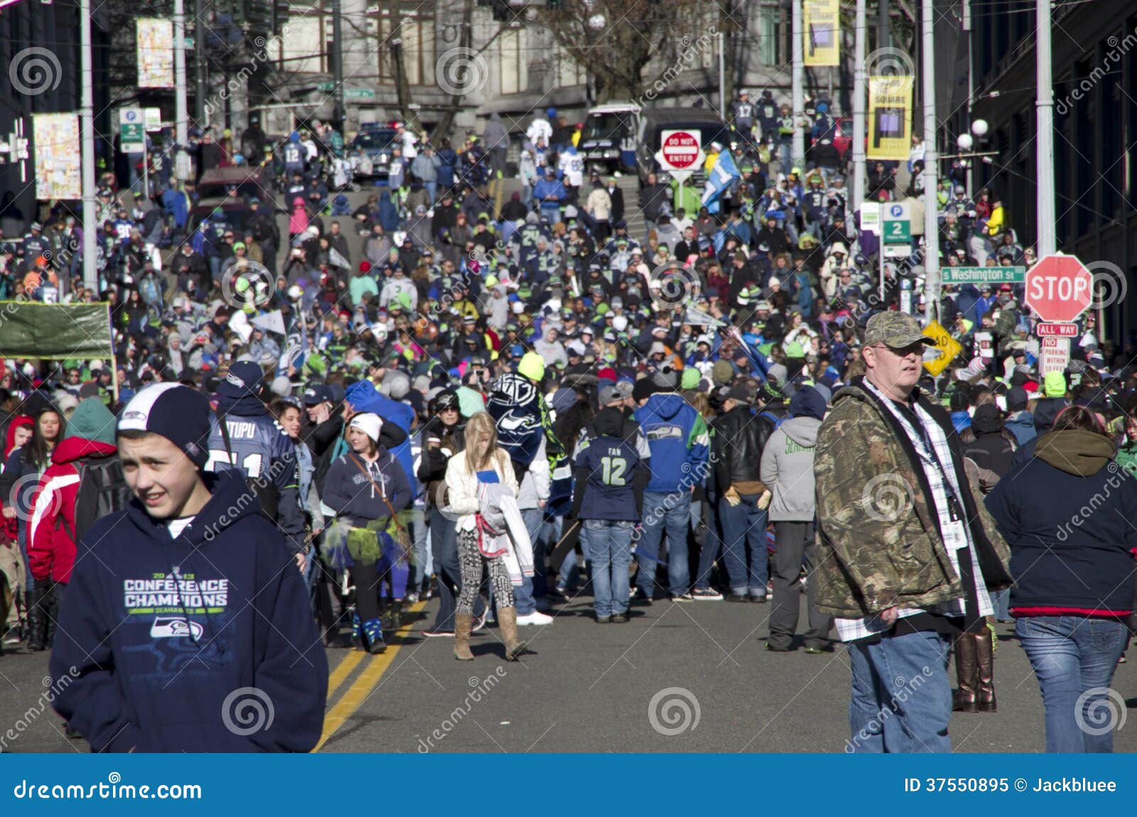 Seahawks Win Championship Celebration Parade Editorial Image - Image of ...