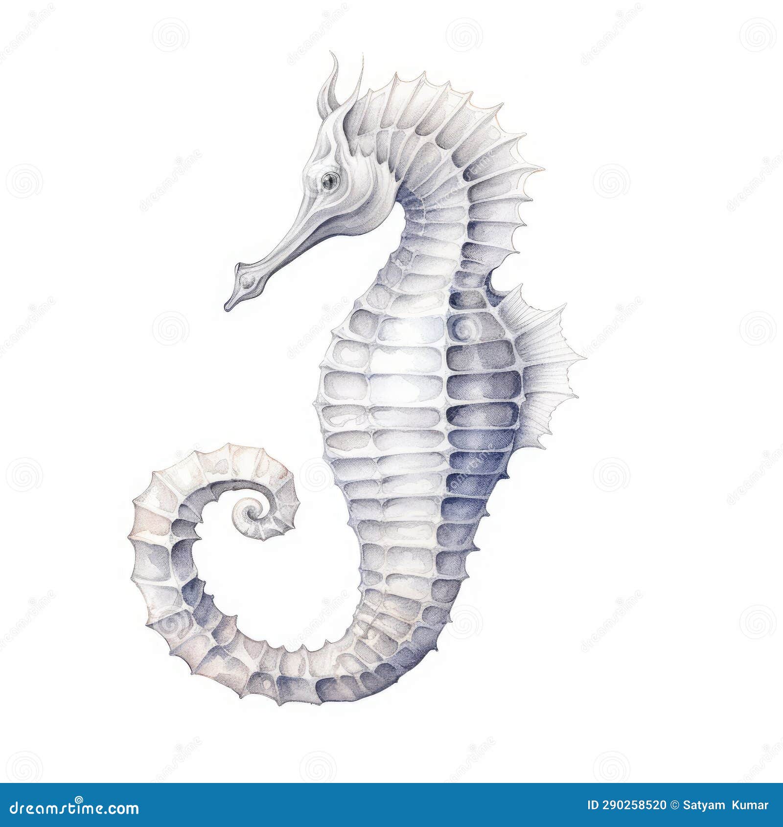 Seahorse. Drawing Worksheet. Vector Illustration | CartoonDealer.com ...