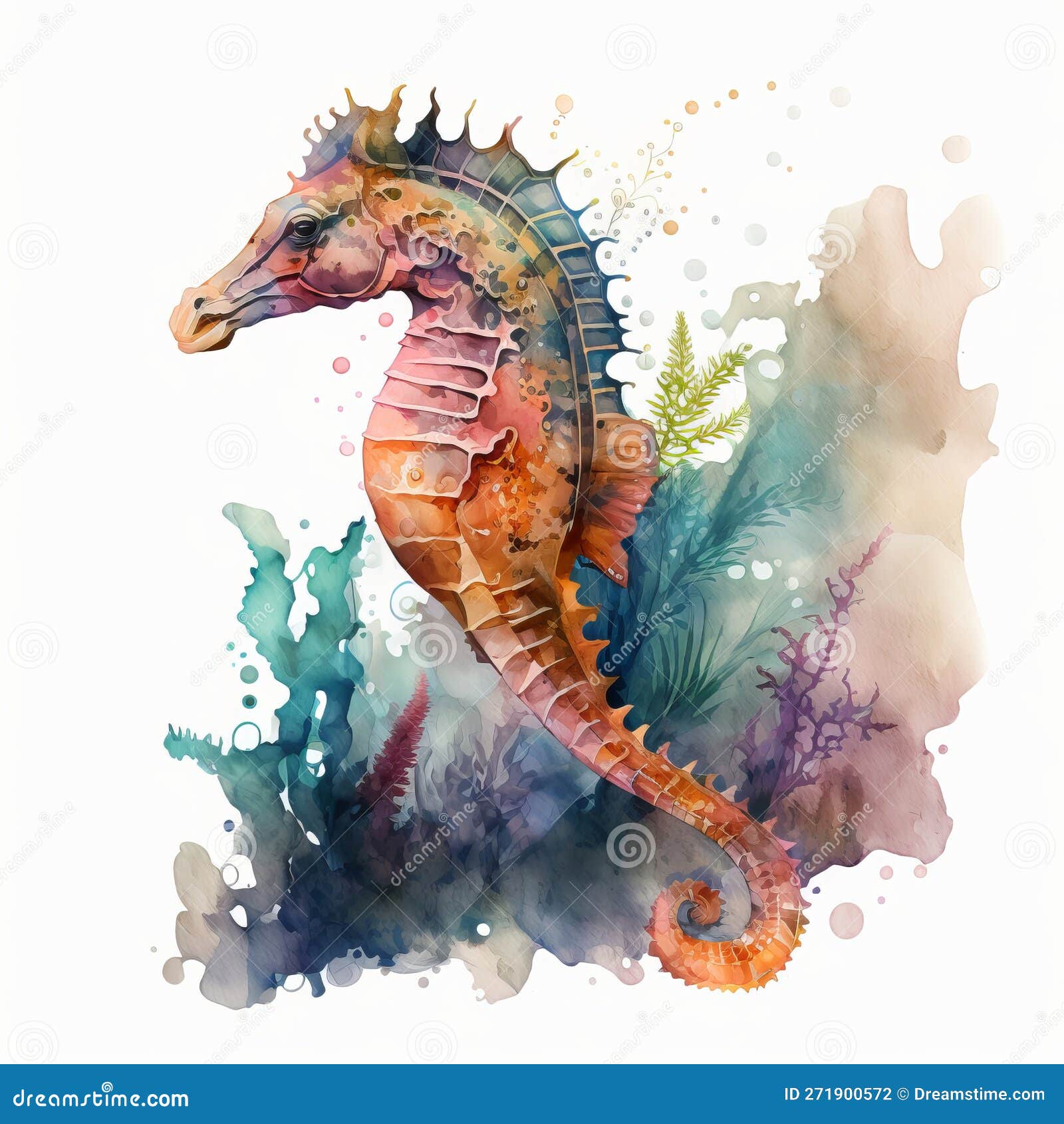 Seahorse. Drawing Worksheet. Vector Illustration | CartoonDealer.com ...