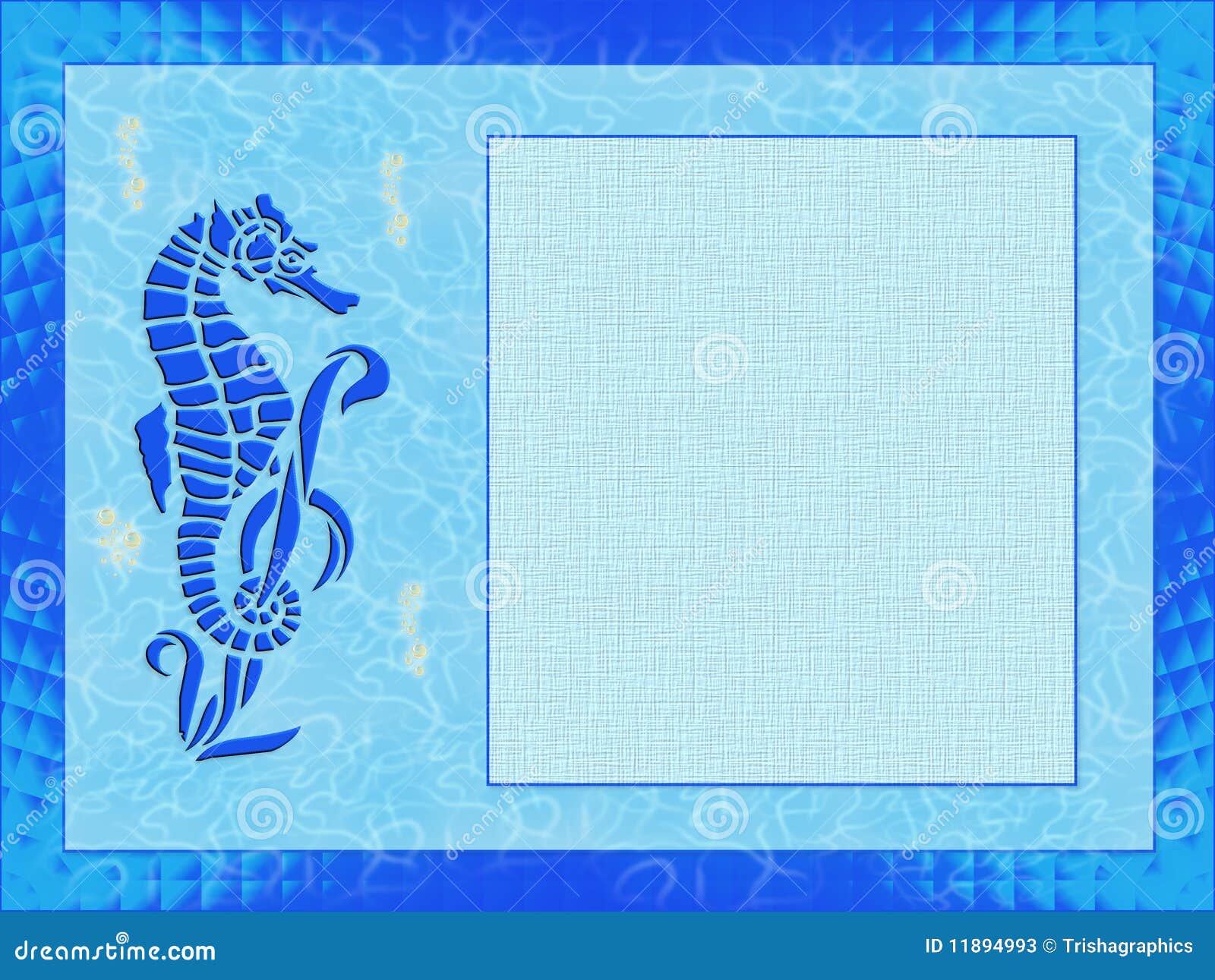 SeaHorse Frame stock illustration. Illustration of flowers - 11894993