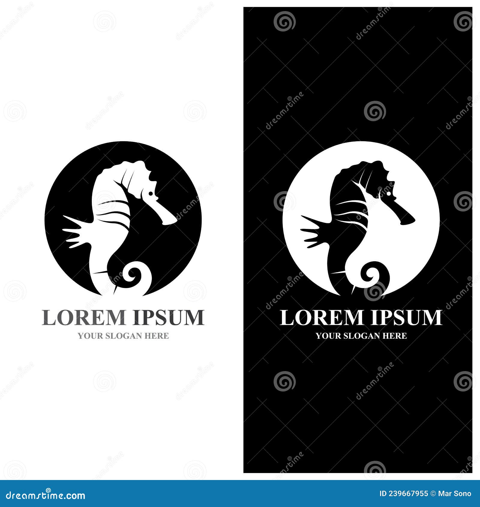 Seahorse Logo and Symbol Icon Vectors Stock Vector - Illustration of ...
