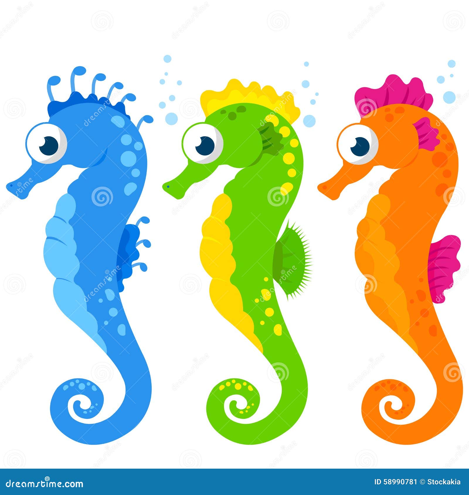 Seahorses Stock Vector - Image: 58990781