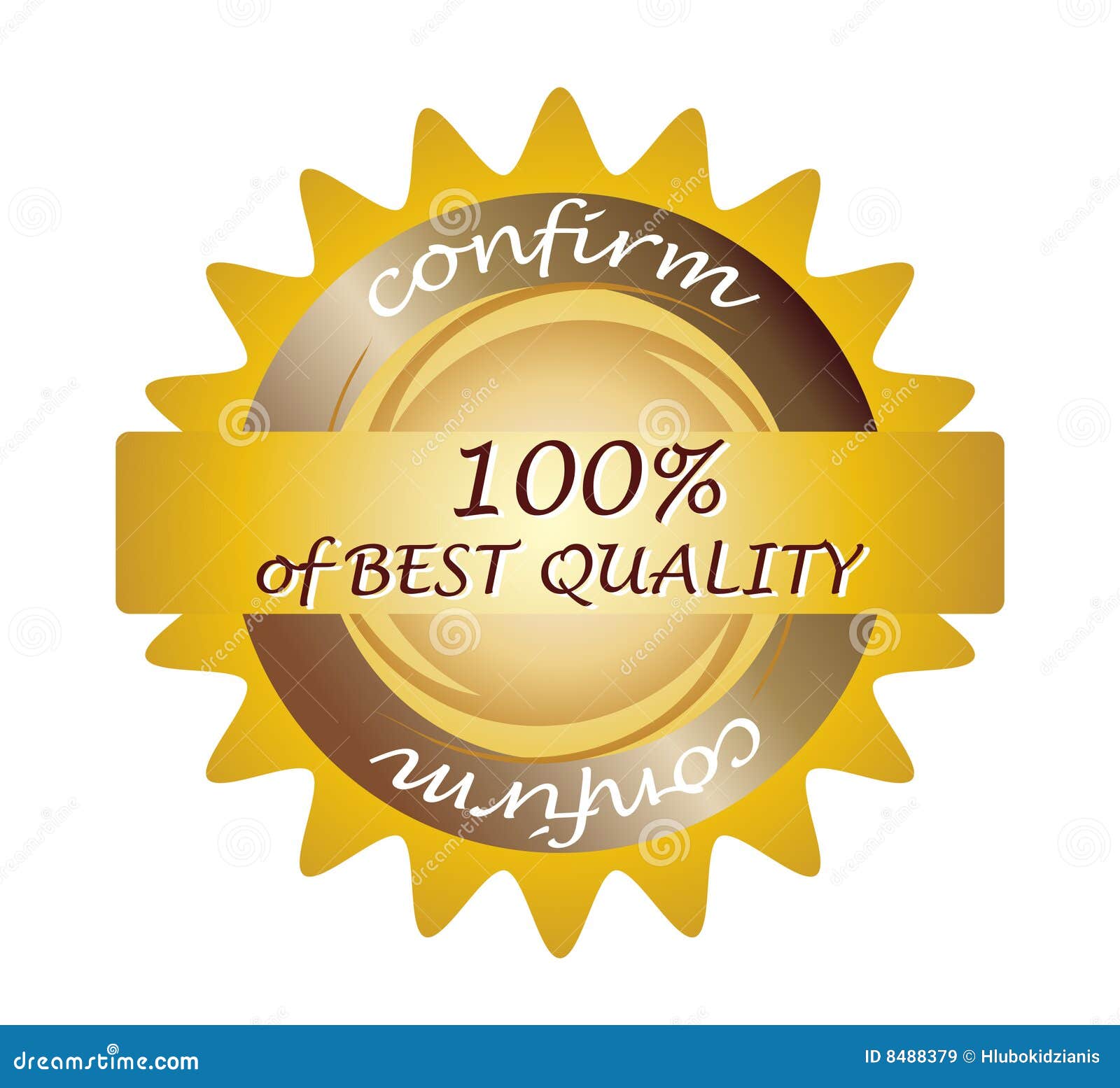 Seal 100 quality stock vector. Illustration of icon, percent - 8488379