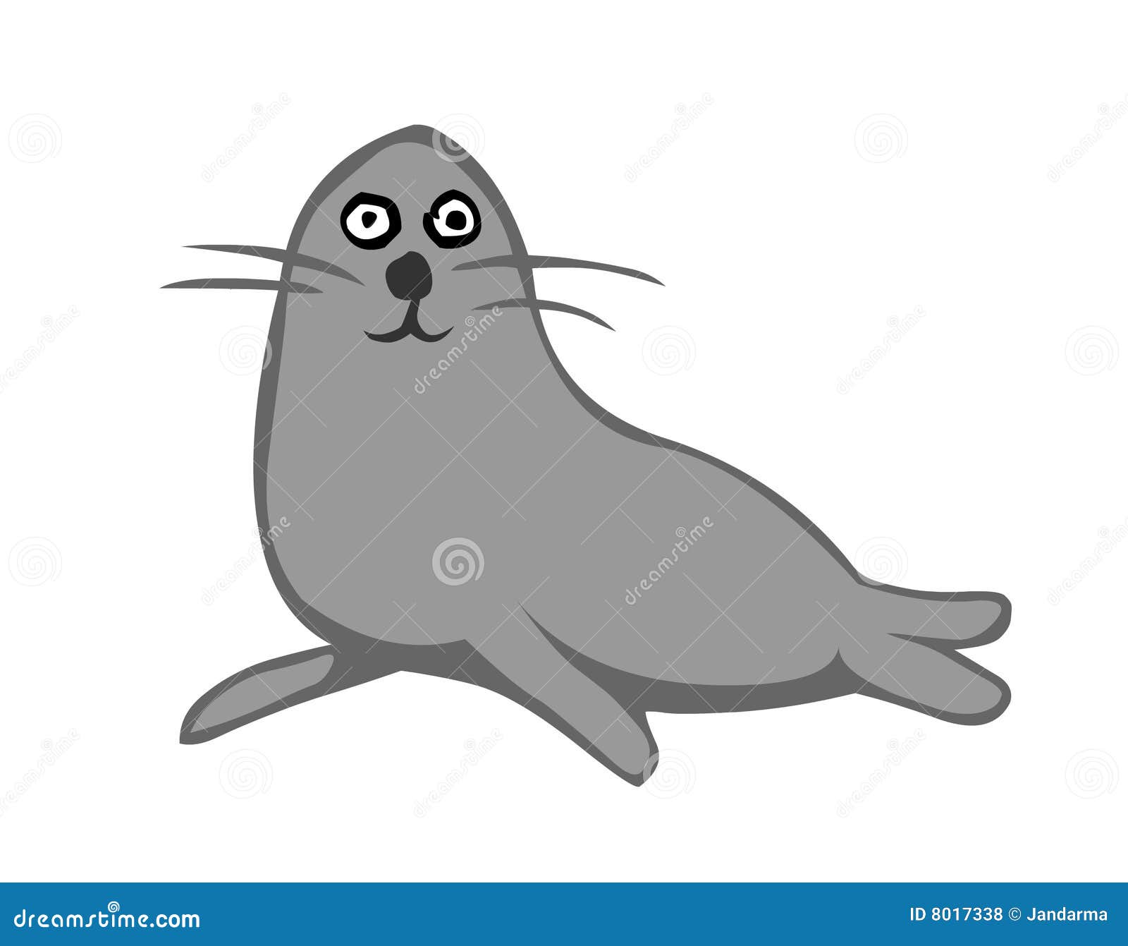 Seal stock illustration. Illustration of illustrated, drawn - 8017338