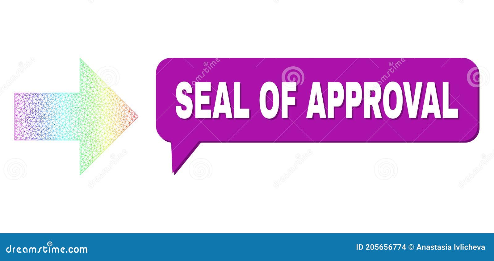 Spectral Net Gradient Arrow Right Icon and Seal of Approval Chat ...