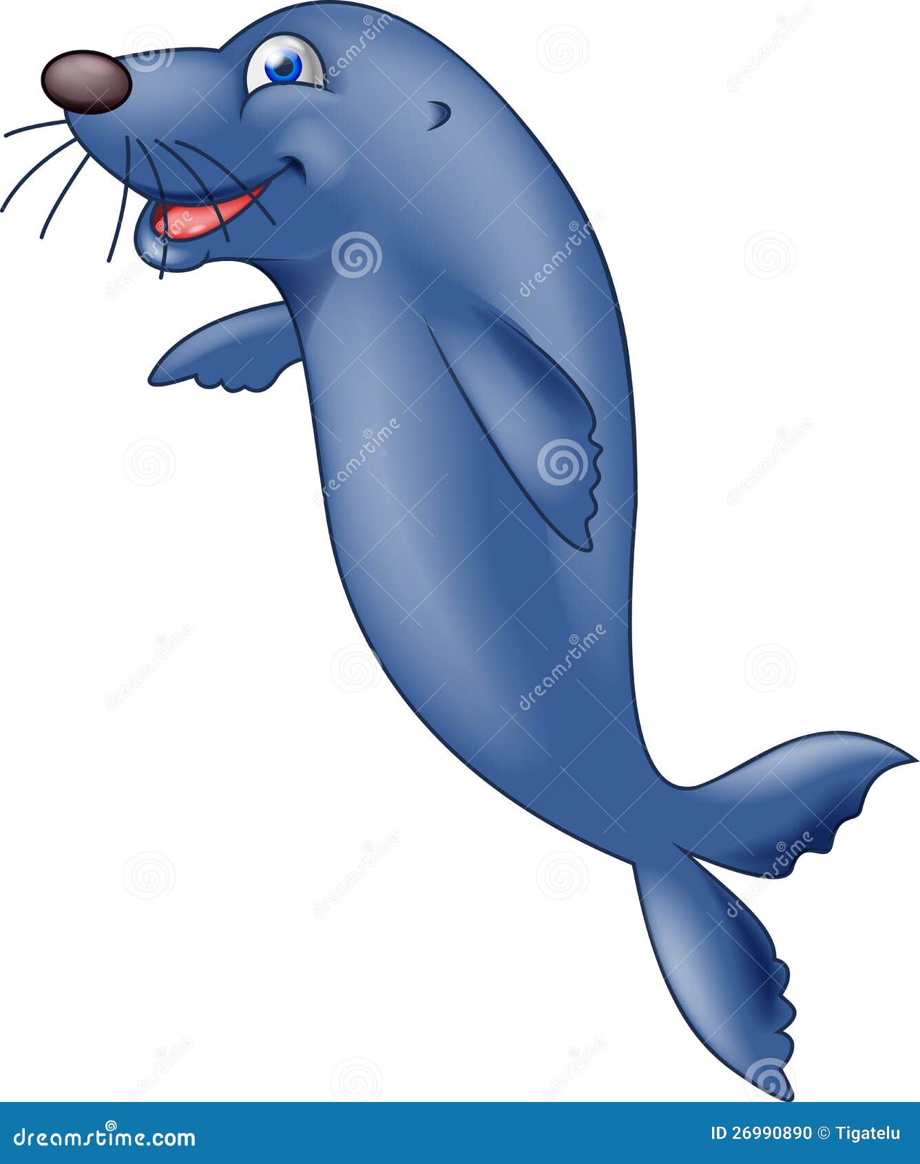 Seal cartoon stock vector. Illustration of aquatic, clipart - 26990890