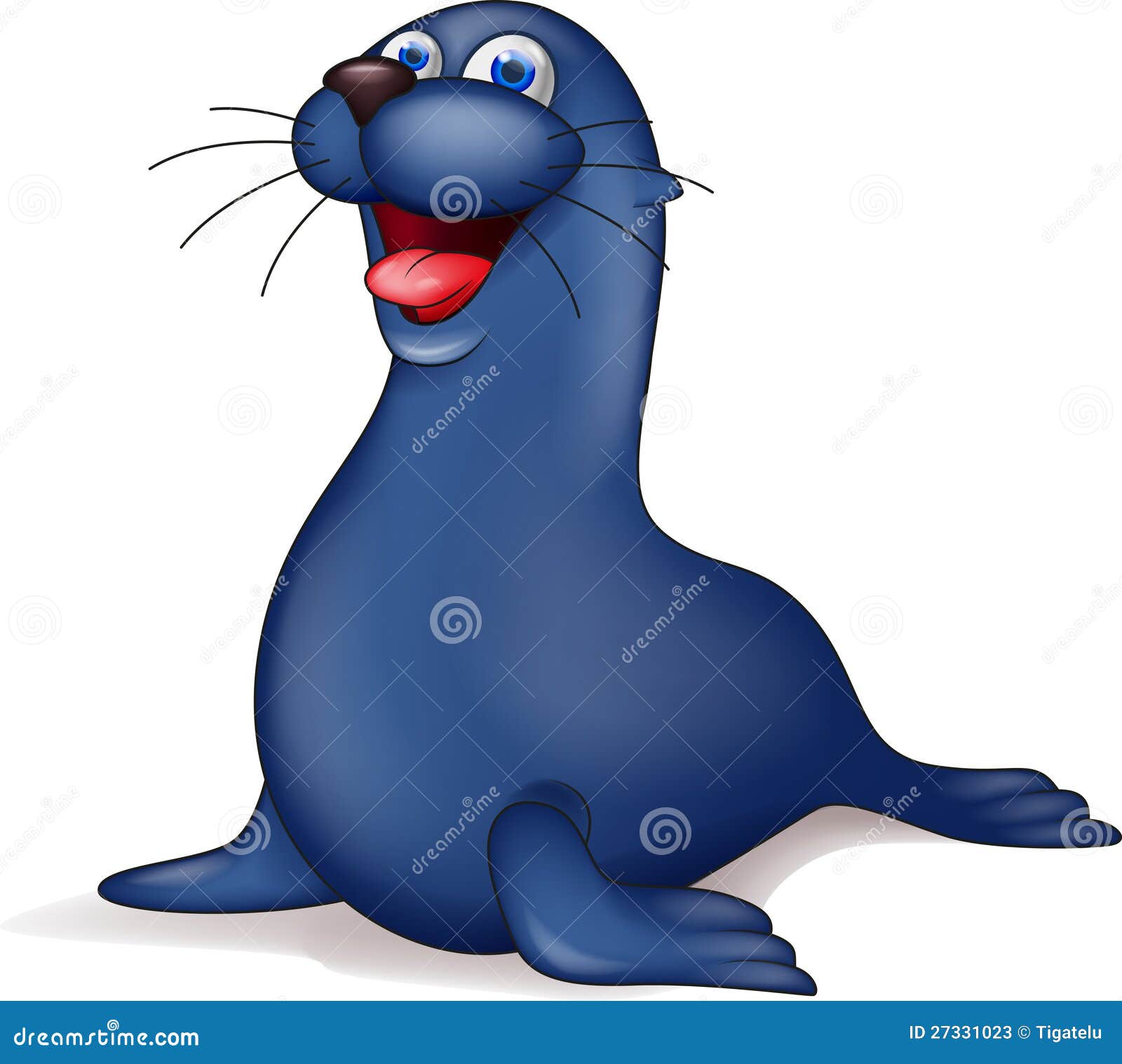 Seal cartoon stock vector. Illustration of happy, funny - 27331023