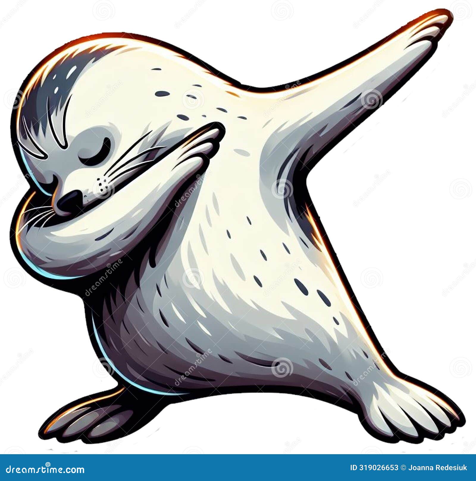 A Seal Character is Depicted Wearing Cool Sunglasses and Striking a Dab ...