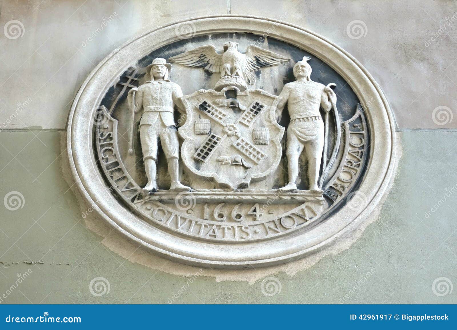 Seal of the City of New York Stock Image - Image of york, colonist ...