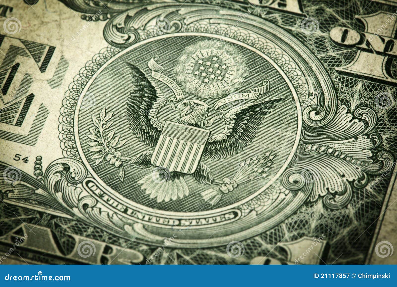 Seal on Dollar Bill stock image. Image of currency, wealth - 21117857