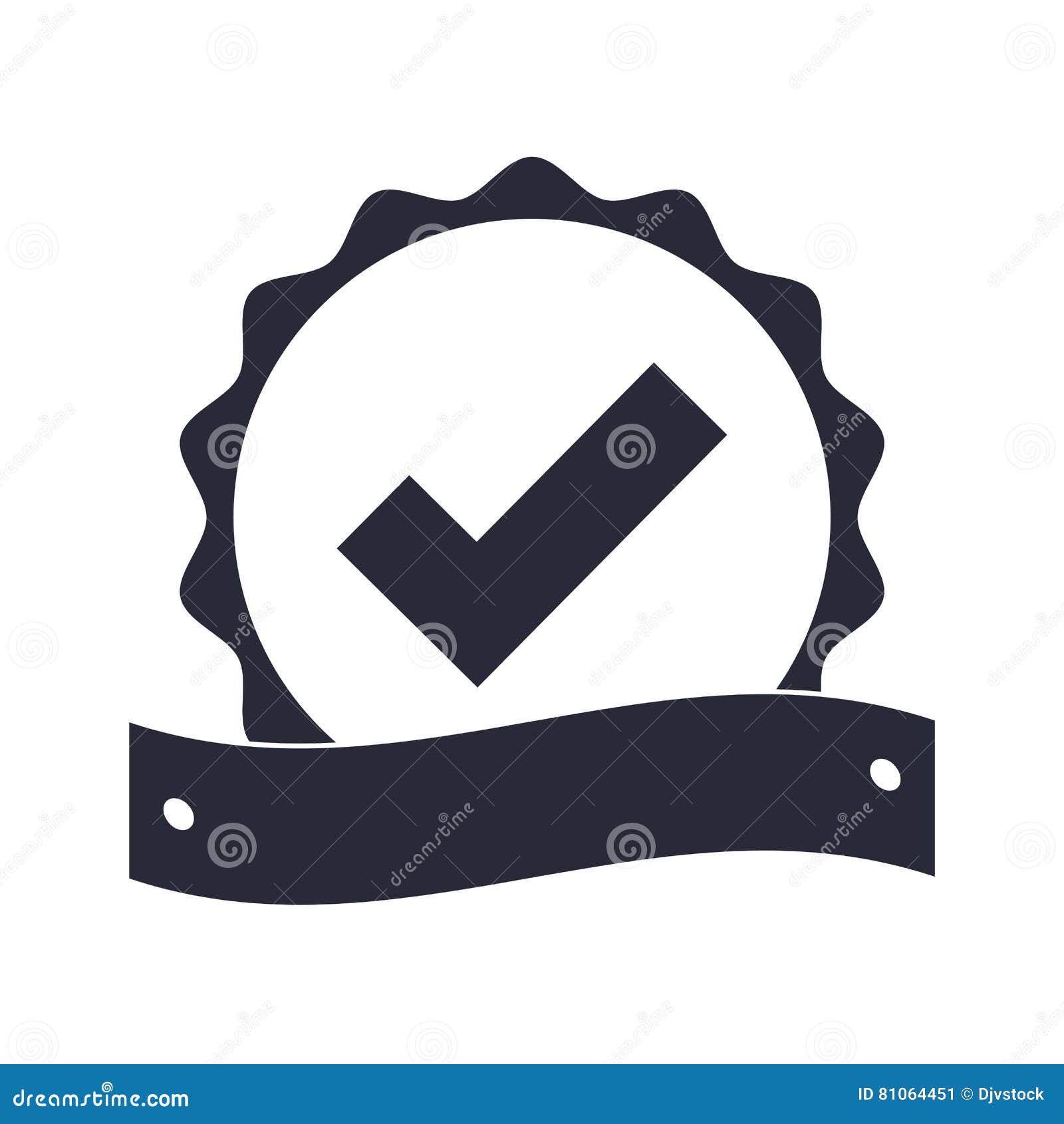 Seal of Guarantee with Approval Symbol Stock Vector - Illustration of ...