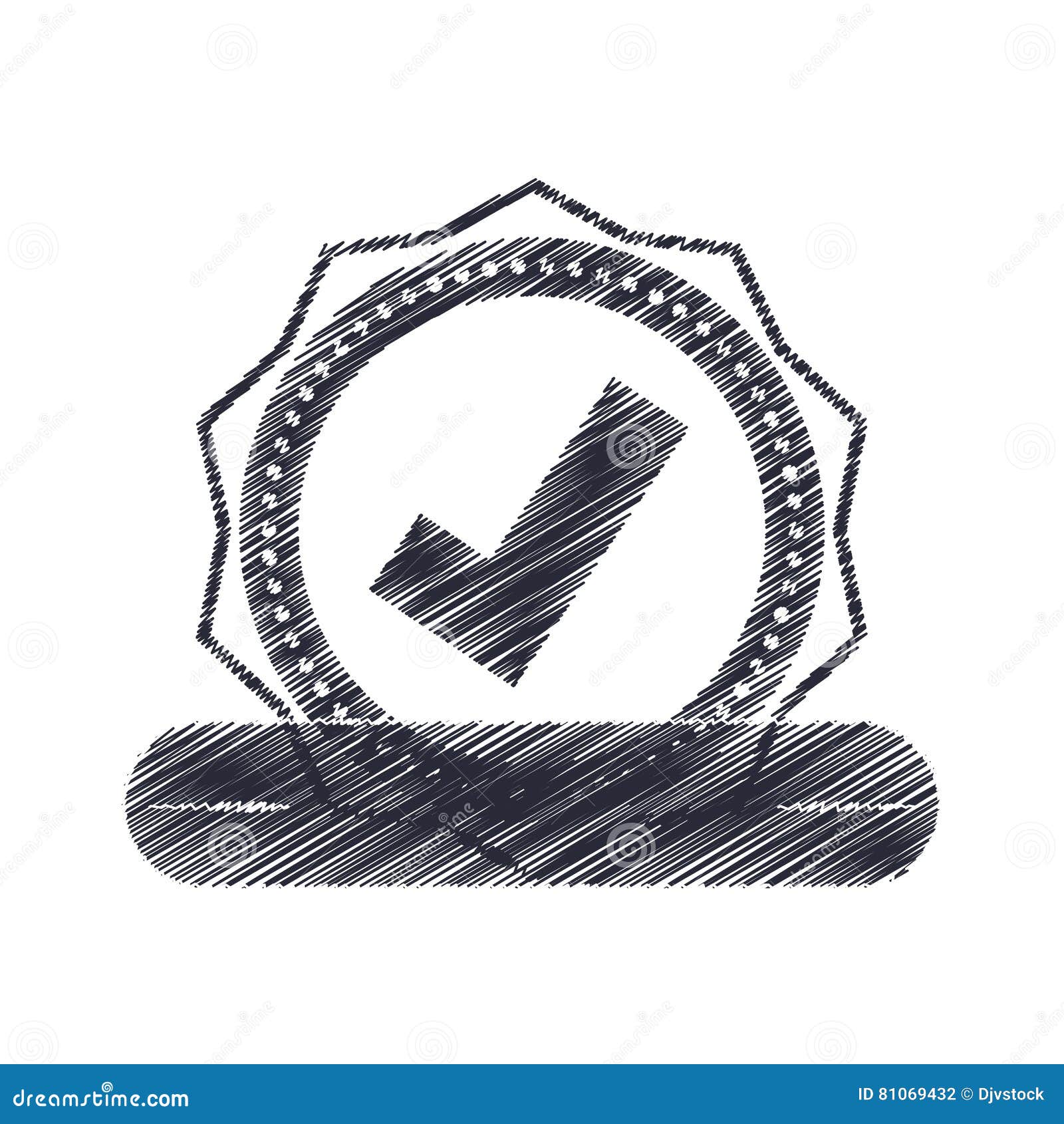 Seal of Guarantee with Approval Symbol Stock Vector - Illustration of ...