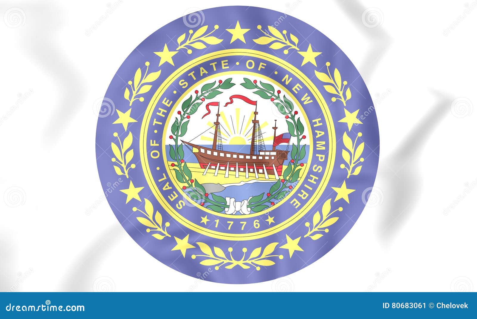 Seal of New Hampshire, USA. Stock Illustration - Illustration of ...