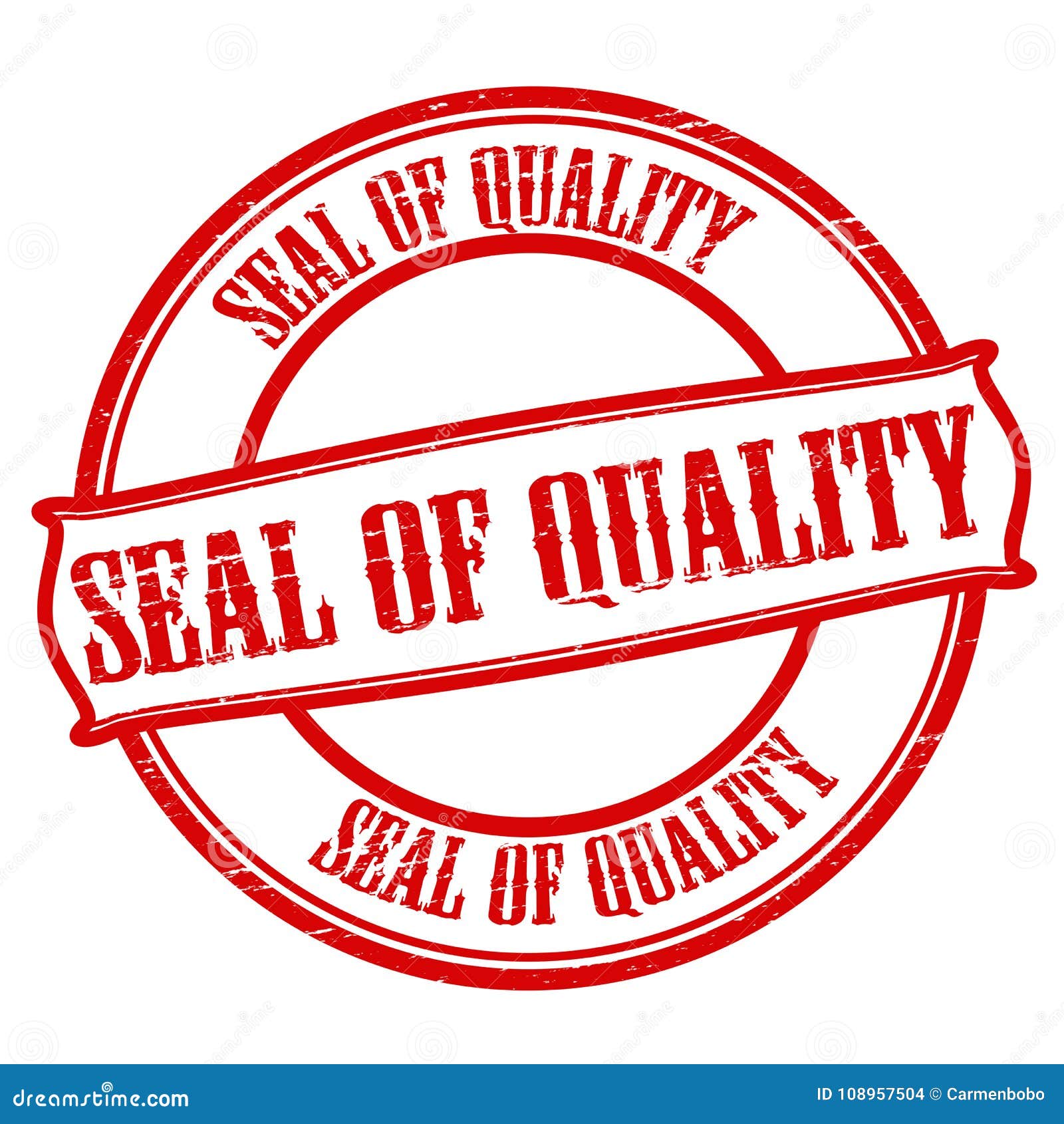 Seal of quality stock illustration. Illustration of quality - 108957504
