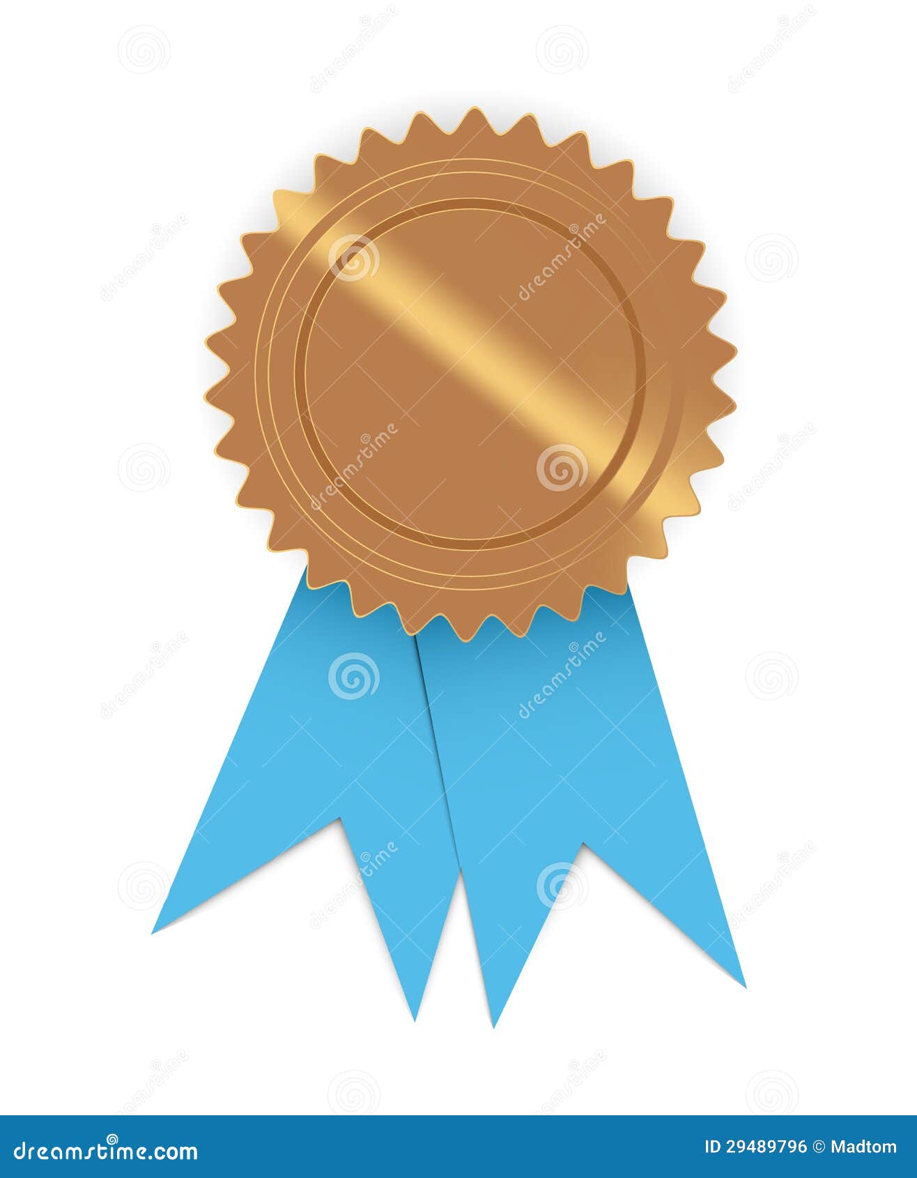 Seal with ribbon stock vector. Illustration of award - 29489796