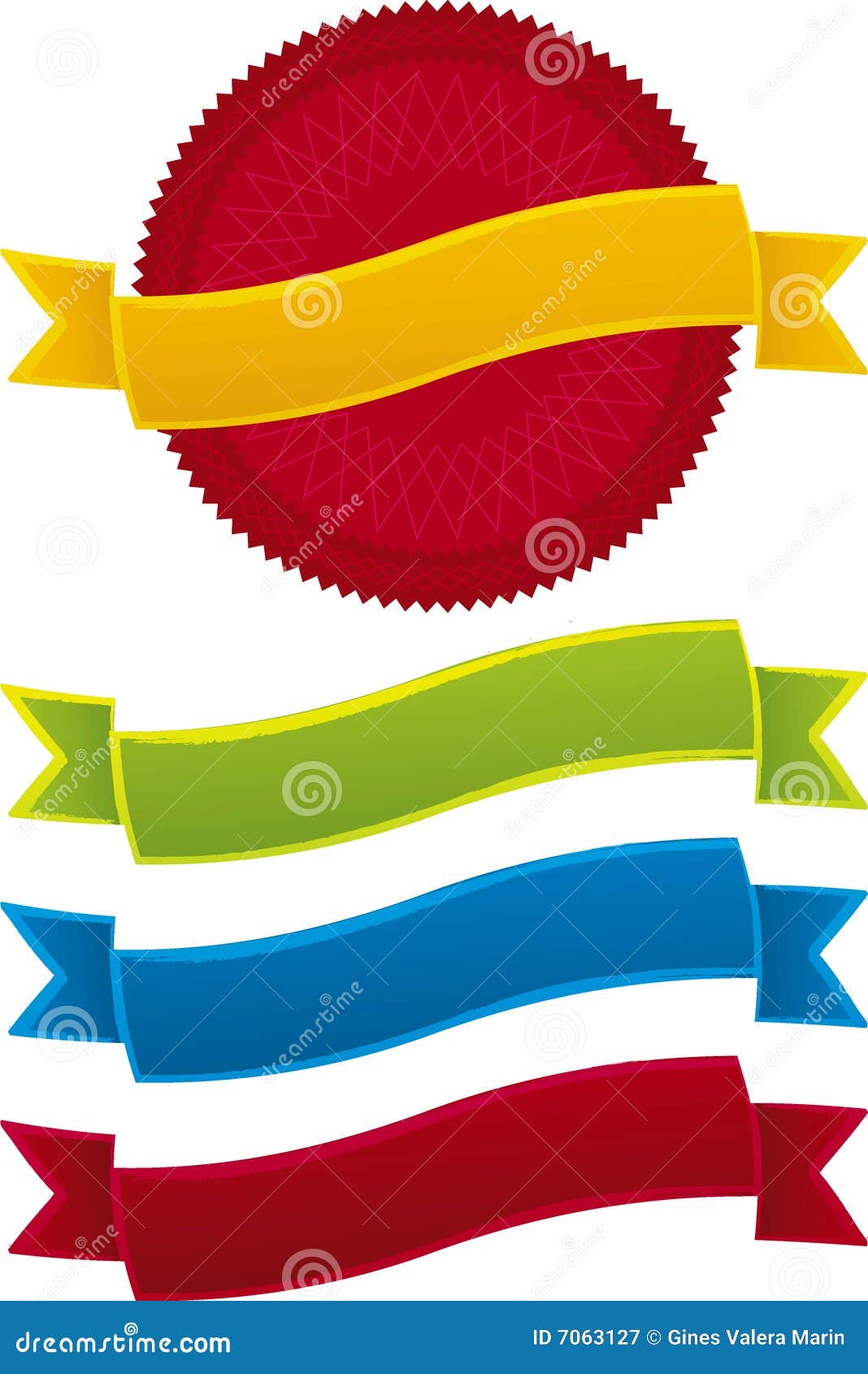 Seal ribbon stock vector. Illustration of blank, vector - 7063127