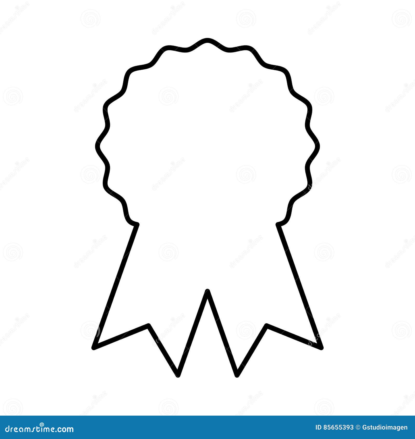 Seal with ribbon emblem stock vector. Illustration of simple - 85655393