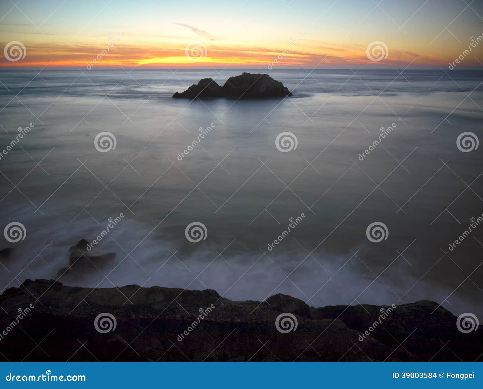 Seal Rock at Sunset stock photo. Image of francisco, sutro - 39003584