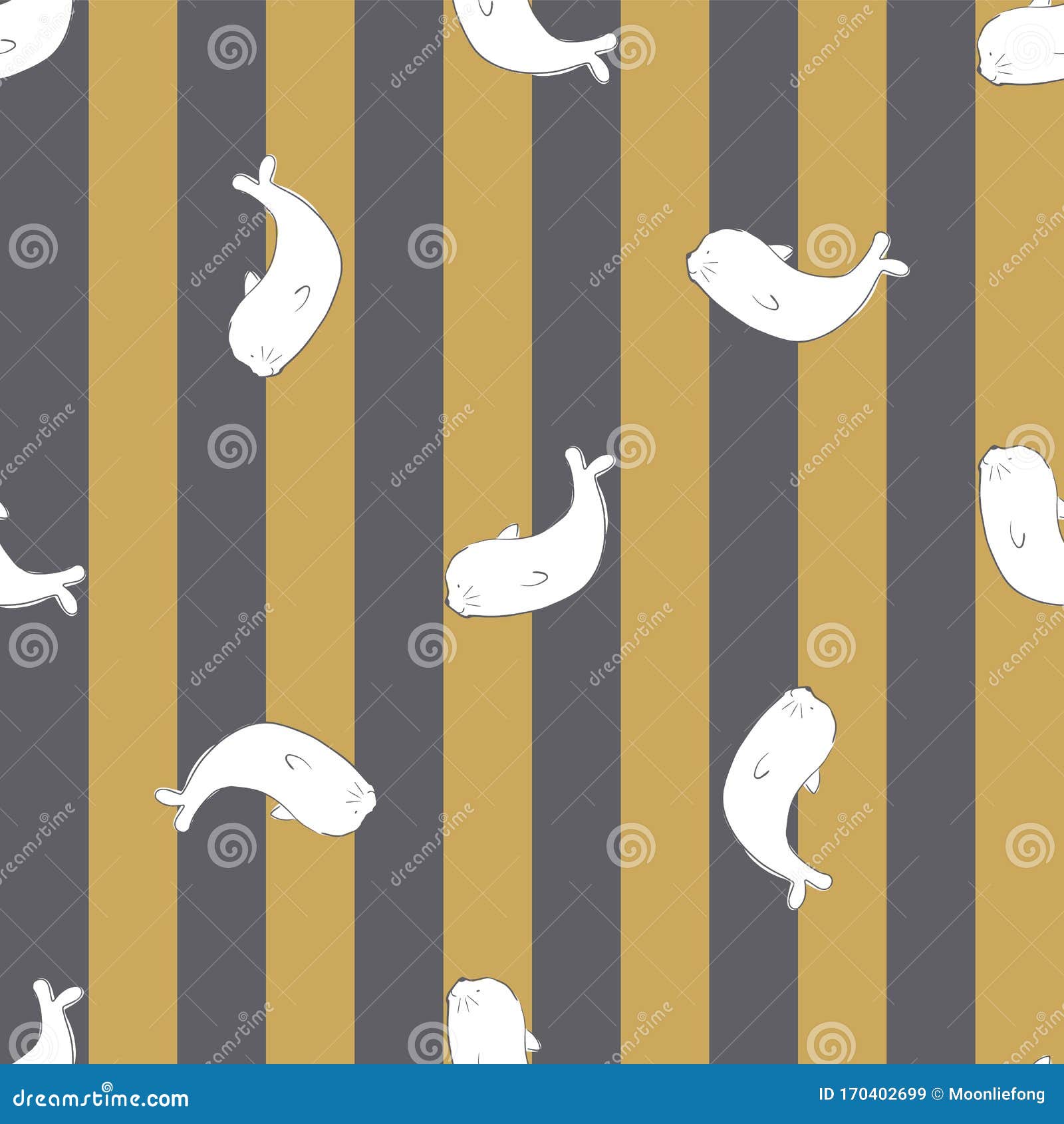Seal Seamless Pattern Vector Walrus Cartoon Sea Lion Bear Polar Bear ...