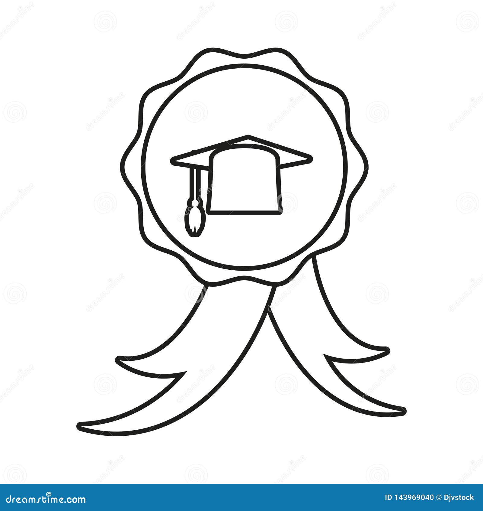 Seal Stamp for Graduation Icon Stock Illustration - Illustration of ...