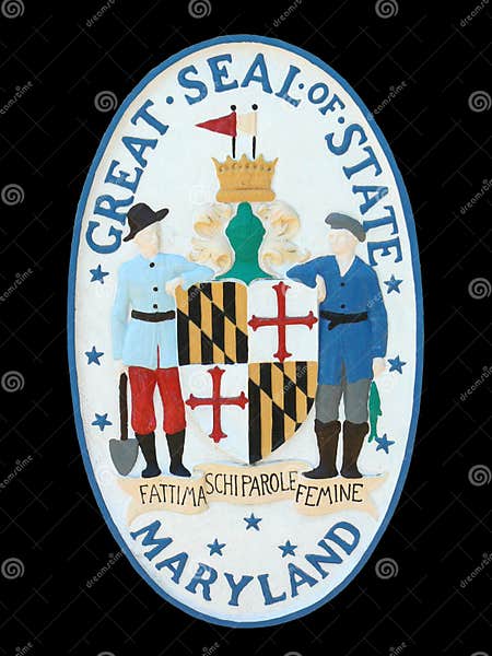 Seal of State of Maryland stock image. Image of independence - 5459031