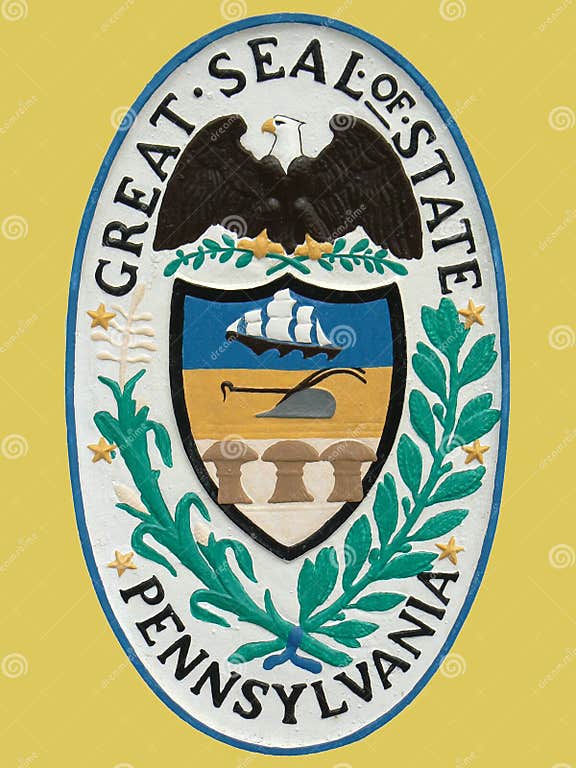 Seal of State of Pennsylvania Stock Image - Image of independence, flag ...