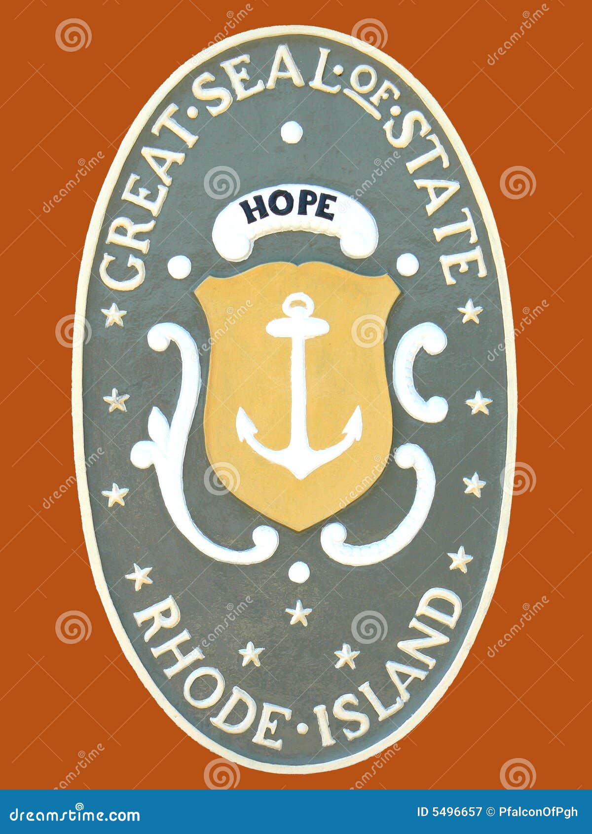 Seal of State of Rhode Island Stock Image - Image of independence ...
