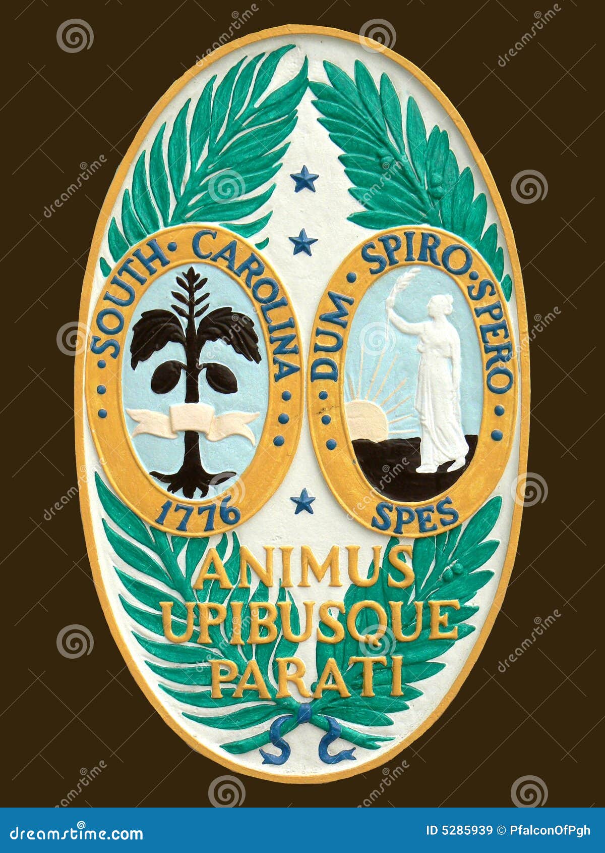 Seal of State South Carolina Stock Image - Image of america, flag: 5285939