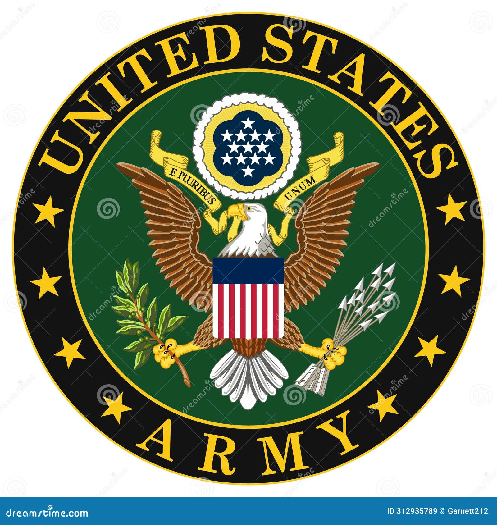 Seal of the United States Army Editorial Stock Image - Illustration of ...